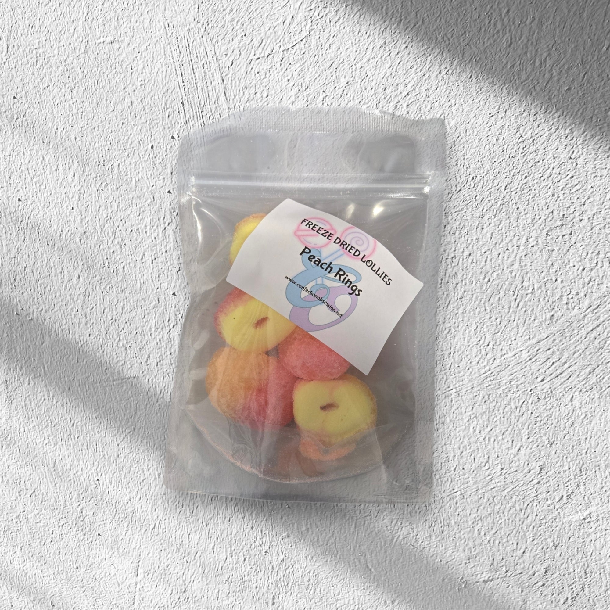 Freeze Dried Peach Ring Lollies | Confection Obsession